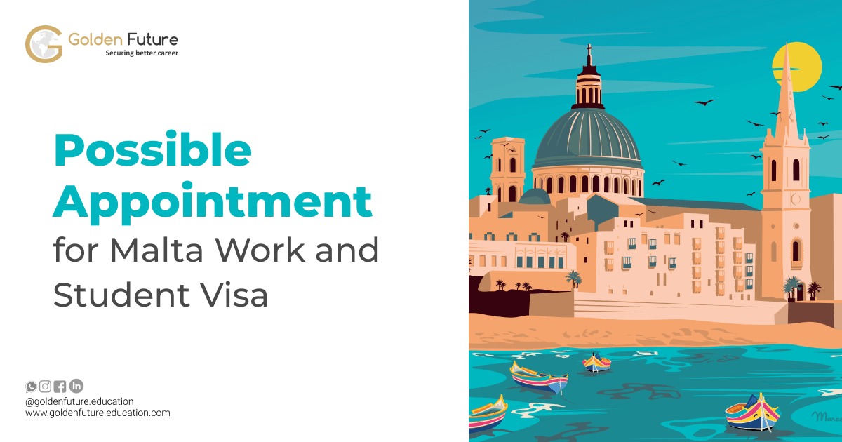 Malta Visa Appointment, Book Appointment for Malta Visa | Golden Future